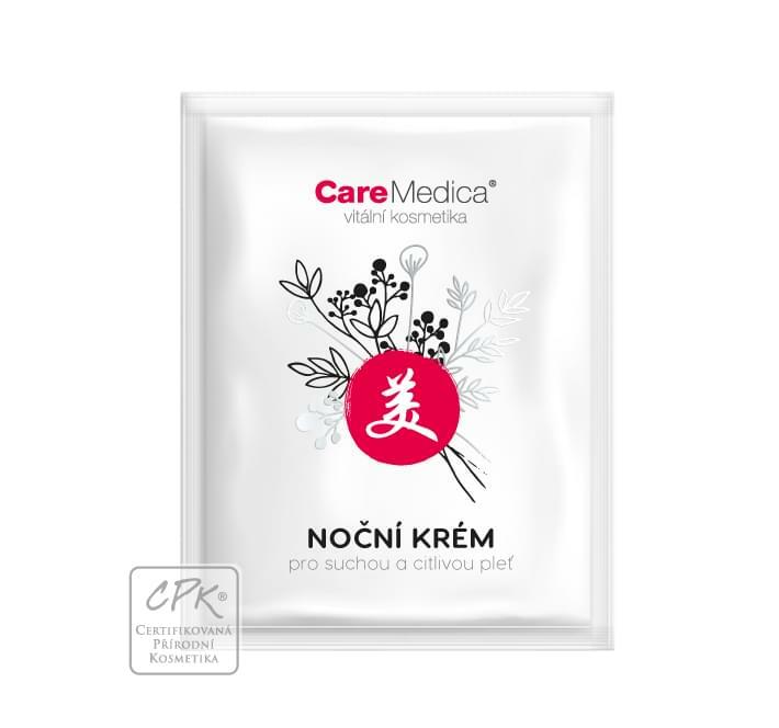 Nočný krém na suchú a citlivú pleť CareMedica - MycoMedica - vitální houby